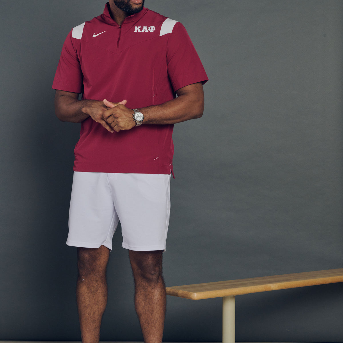 Kappa Alpha Psi NIKE Lightweight Short Sleeve Coaches Jacket (Krimson ...