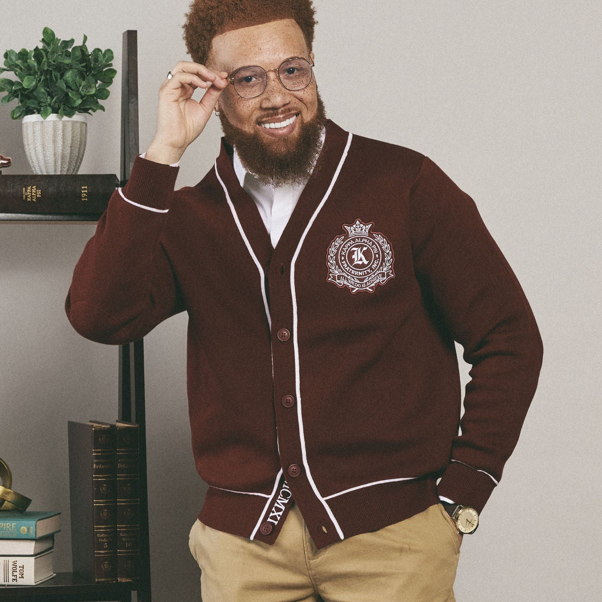 Kappa Alpha Psi All We Do Is Achieve Stripe Cardigan – Nupemall