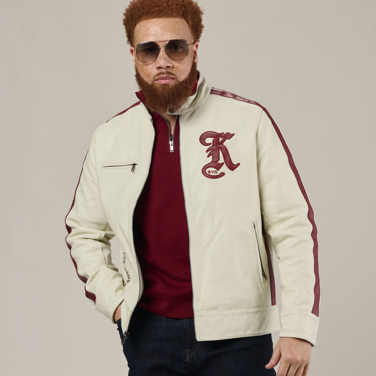 Kappa Alpha Psi Stripe Racing Jacket (Cream) – Nupemall