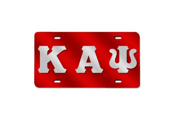 Kappa Alpha Psi Greek Letter License Plate (Red or Silver) – Nupemall