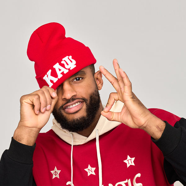Kappa Alpha Psi Greek Letter Knit Beanie Cap (Red) – Nupemall
