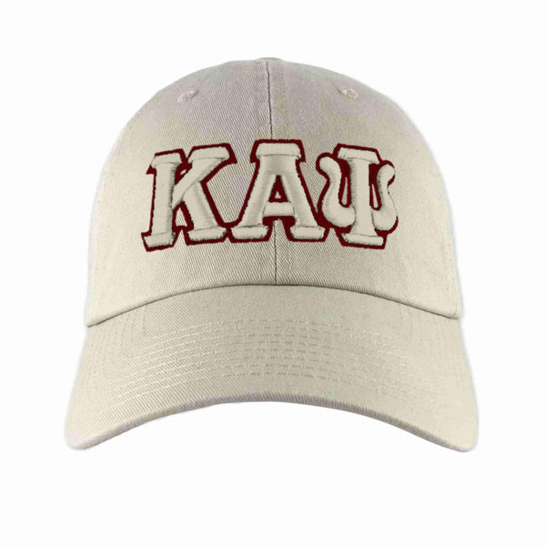 Kappa Alpha Psi Greek Letter Adjustable Dad Cap (Krimson or Cream ...